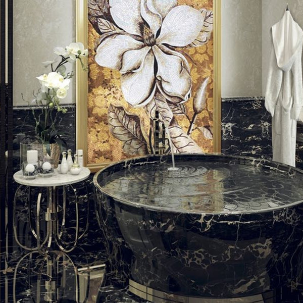 SUELO DE MÁRMOL VULCANO | NEGRO – ARQMAT