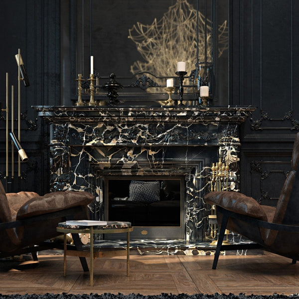 SUELO DE MÁRMOL VULCANO | NEGRO – ARQMAT